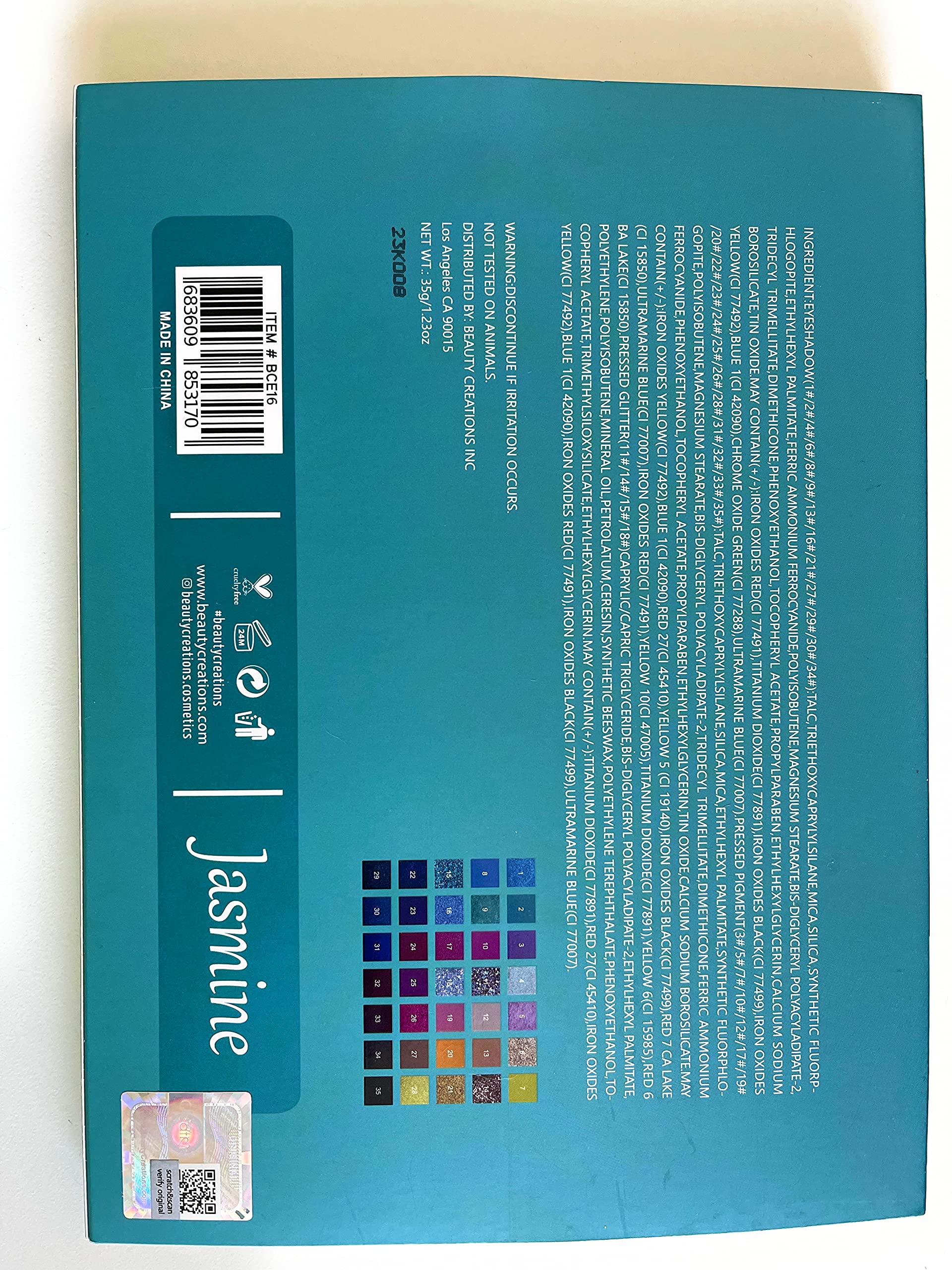 Beauty Creations Jasmine Eyeshadow Palette