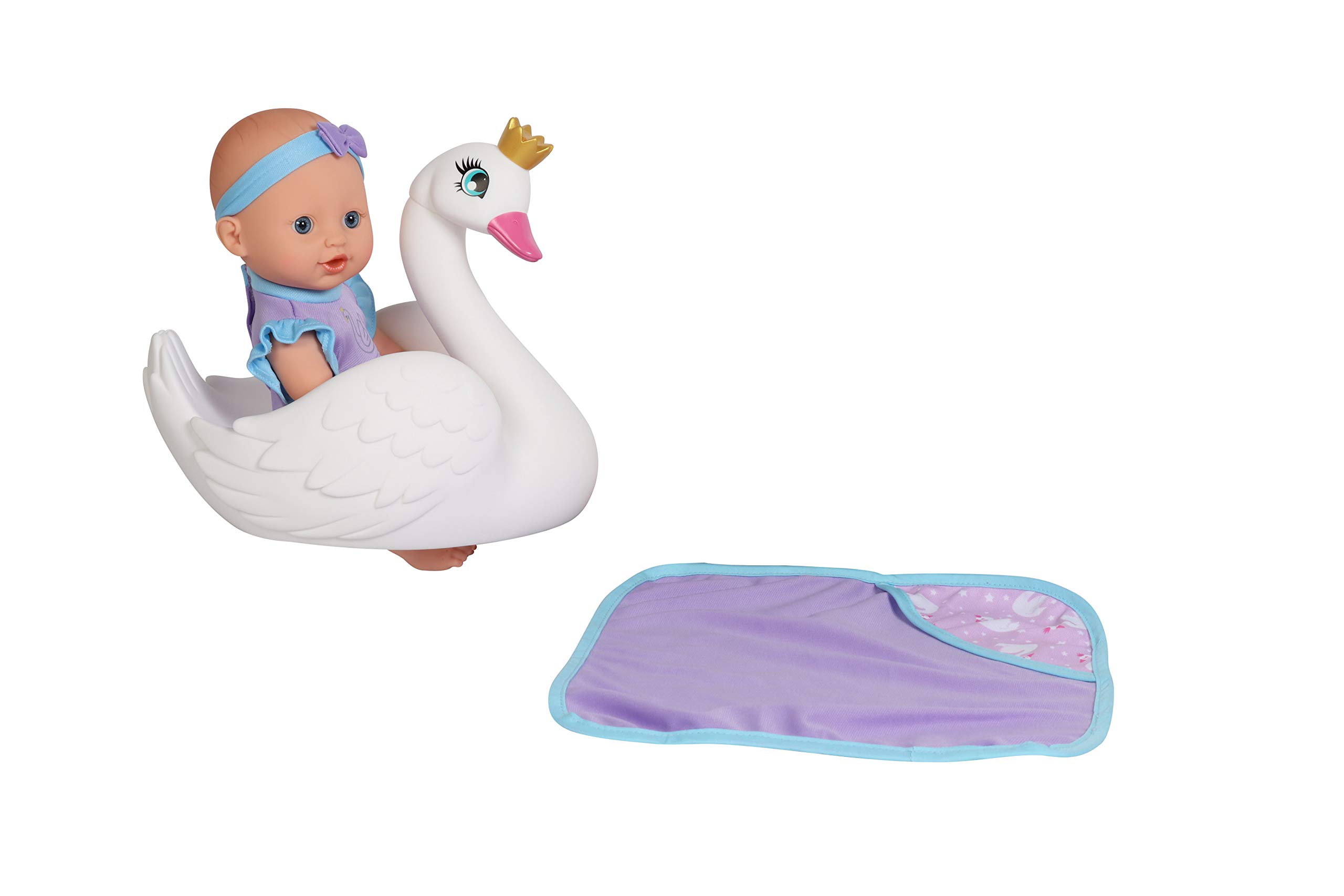 Dream Collection 10" Bath Time Baby Doll with Swan