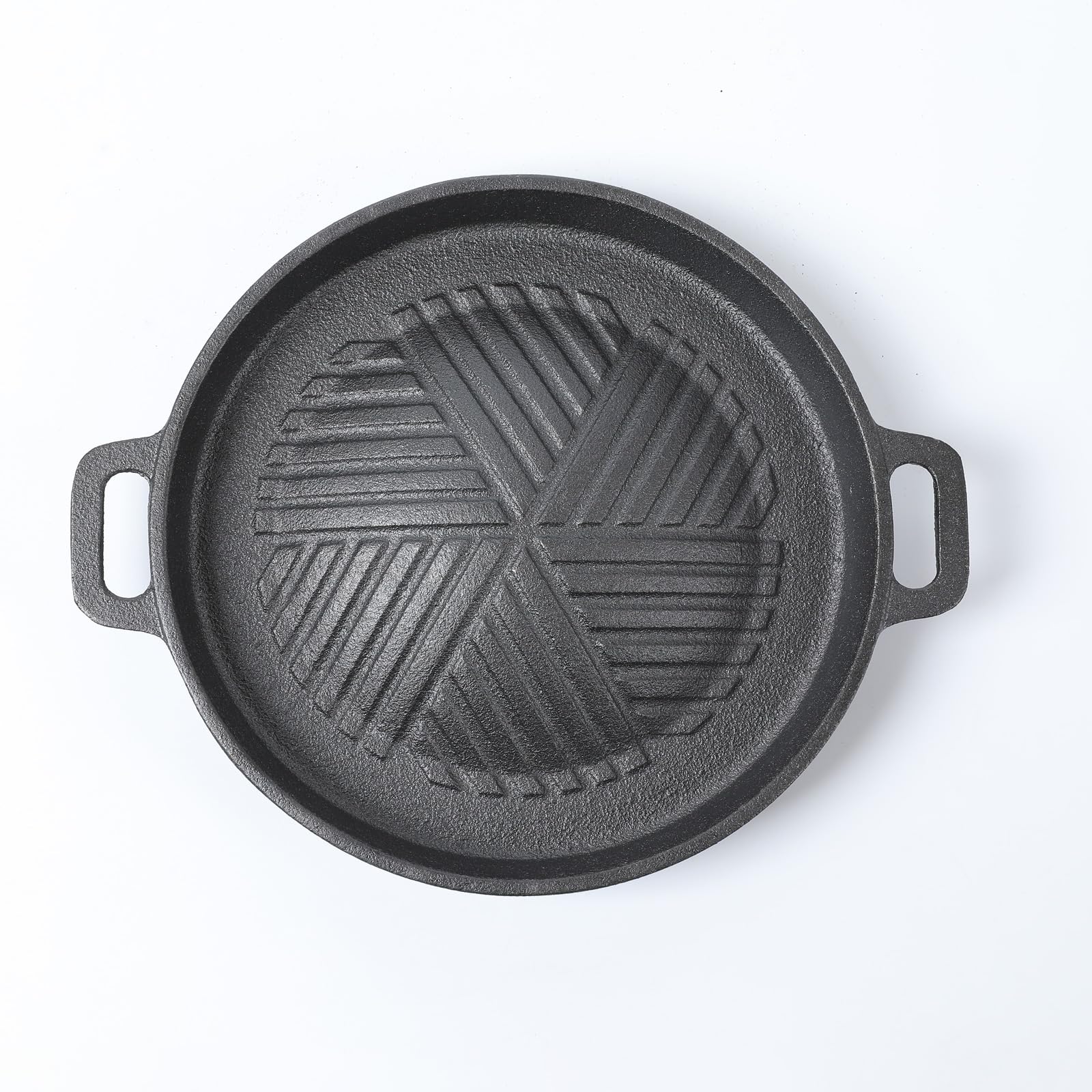 HAWOK Pre Seasoned Yakiniku Plate Cast Iron Portable Mini Grill pans Griddles set of 4………