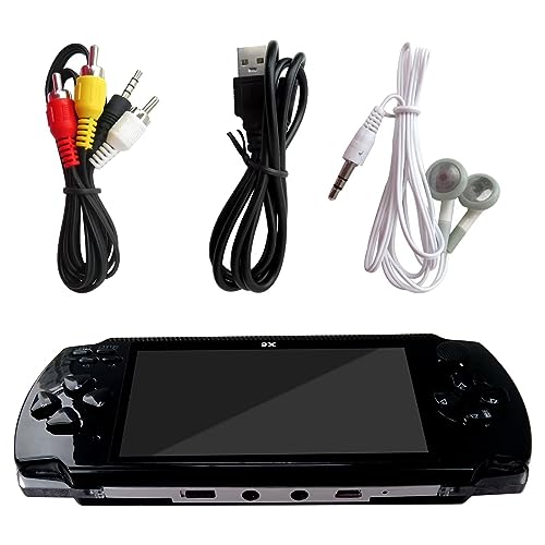 Black Handheld Game Console 4.3 inch Retro Games Consoles Classic Video Games Built-in Preinstalled Rechargeable Battery Portable Style Gaming Consoles
