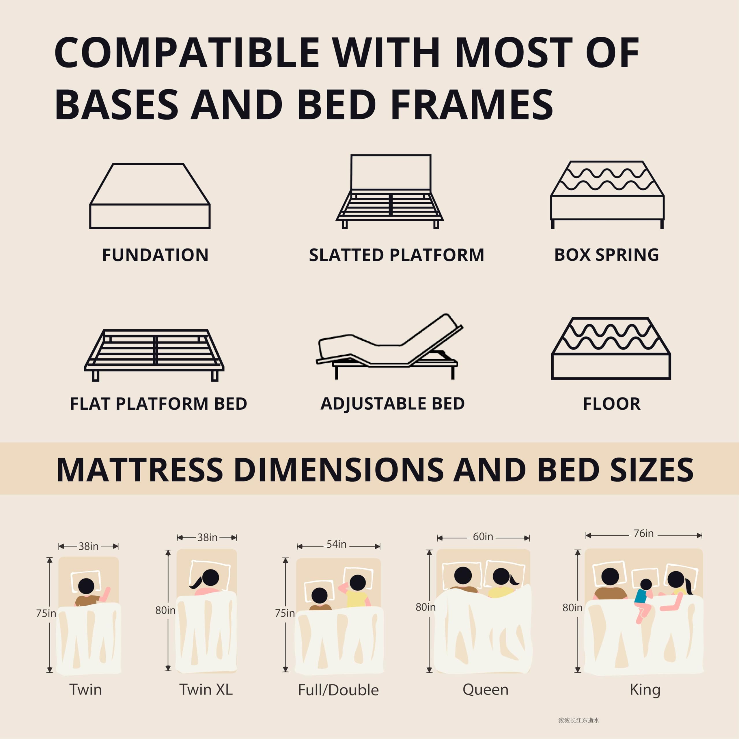 EGOHOME 14 Inch Full Memory Foam Mattress for Back Pain, Cooling Gel Mattress Bed in a Box, Made in USA, CertiPUR-US Certified, Therapeutic Medium Double Mattress, 54x75x14 Black