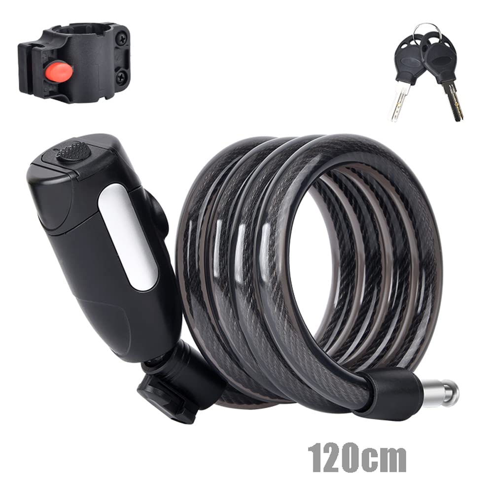 AZPINGPAN 120/150/180 Bicycle Lock丨portable Copper Lock Core Chain Lock/Steel Cable Lock for Outdoor Riding丨self-Wound Alloy Lock Mountain Bike and Motorcycle Fixed Accessories