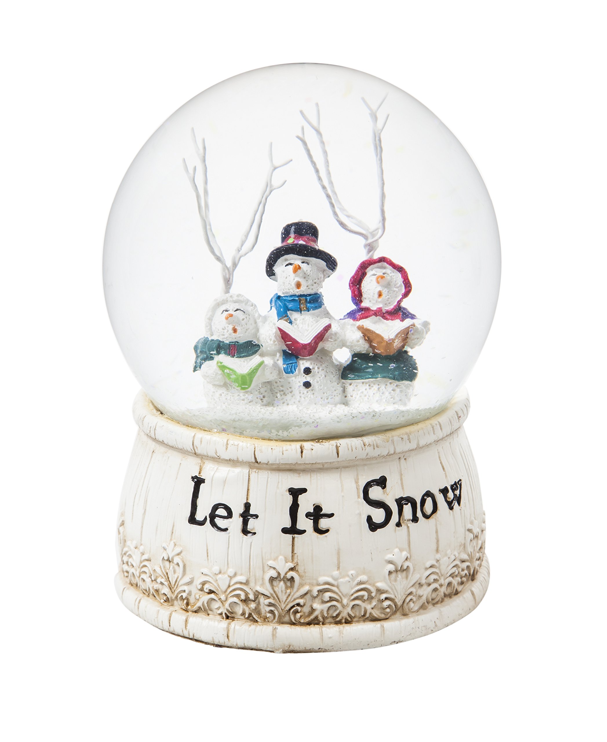 Cypress Home Beautiful Christmas Let it Snow Water Globe Table Top Décor - 4 x 6 x 4 Inches Indoor/Outdoor Decoration for Homes, Yards and Gardens