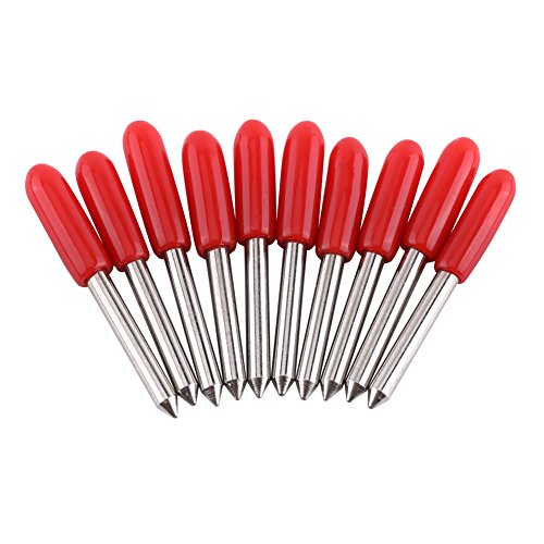 Cutter Blades,10pcs Plotter Cutter Knife Cemented Carbide Blade For Cutting 30 Deg 45 Deg 60 Deg (45Β°)