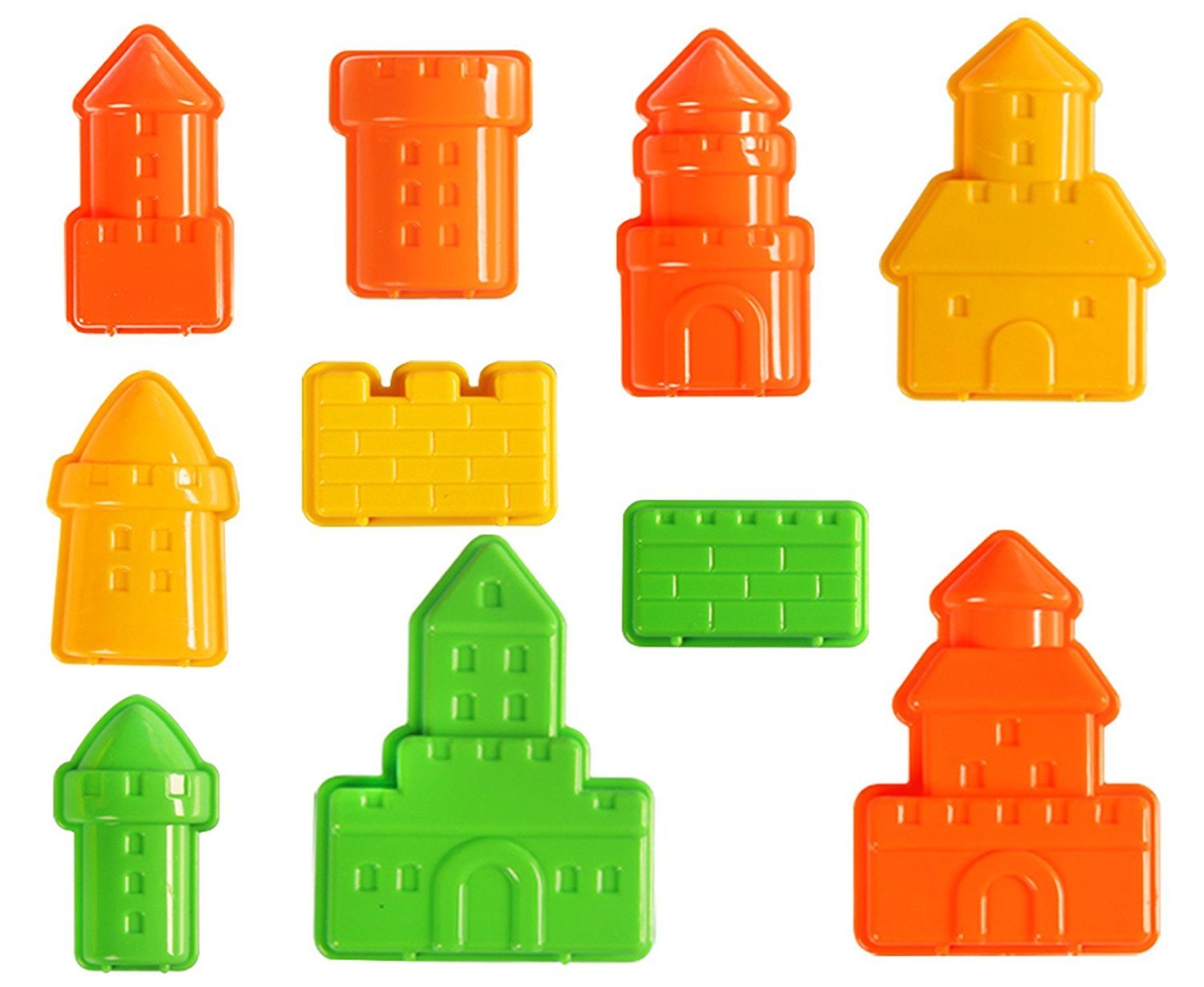 CoolSand Advanced Building Sand Molds and Tools Kit - Works with All Other Play Sand Brands - 37 Pieces Includes: Castle, Bricks and Walls Molds, and Tools - Sand Not Included