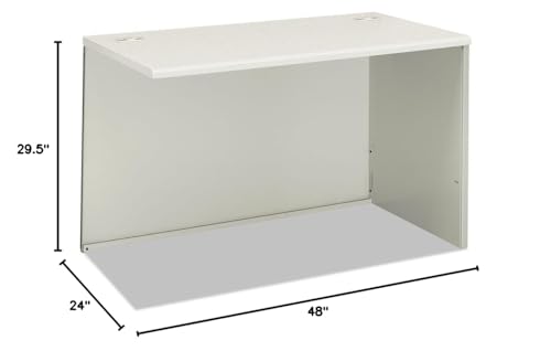 HON 38000 Series Return Shell, Right, 31.75W X 53.19D X 3.75H,Silver MESH/Light Gray
