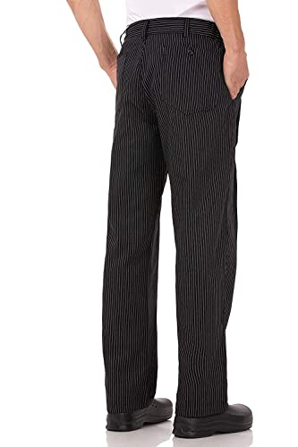 Chef Works Men's Professional Series Chef Pants, Gray Stripe, Medium