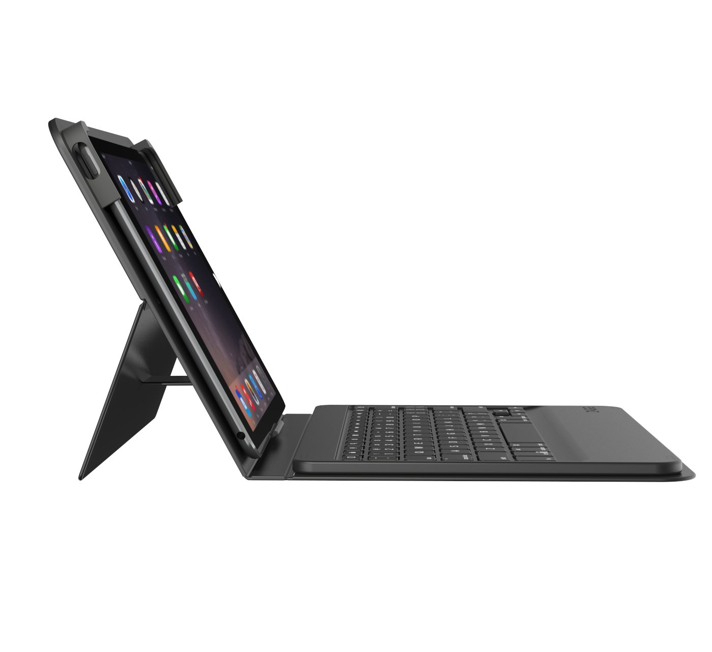 ZAGG ID8BSF-BB0 Messenger Folio Case and Non-Backlit Bluetooth Keyboard for Apple iPad Pro 9.7, iPad 9.7, iPad Air and iPad Air 2 - Compatible with 2018 (G6) and 2017 (G5) 9.7 - Black