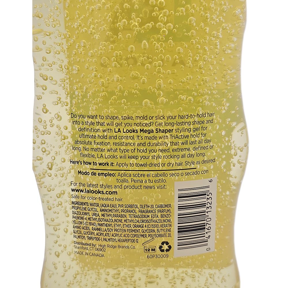 L.A. Looks Mega Shaper Hair Gel - Hold 9 Level - 20 Oz (567g)