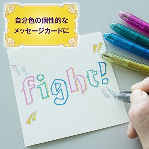 SAKURA Ball Sign Knock Gel Ink Pen, 5 Metallic Color Assorted (GBR156-5A)