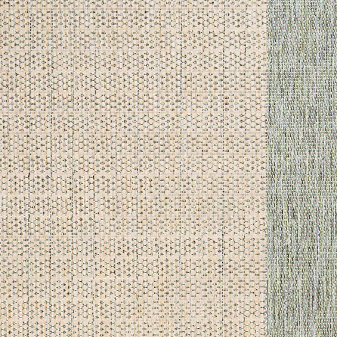 Couristan Recife Checkered Field Indoor/Outdoor Area Rug, 5'3" x 7'6", Natural-Green