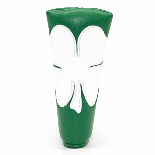 Barudan Golf Blade Putter Head Cover, 4 Leaf Clover Lucky Golf Putter Headcover Magnetic - Club Protective Case fits for Scotty Cameron, Odyssey, Ping - PU Leather Golf Headcovers
