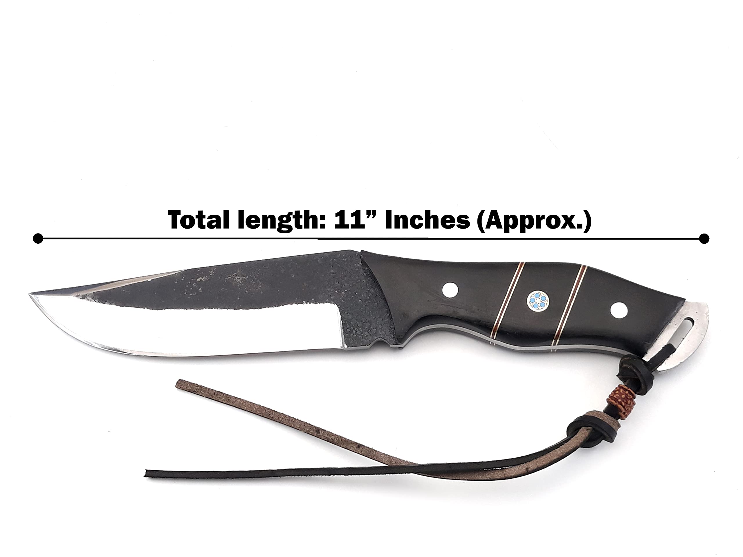 BLACK WOLF KNIVES Hunting Knife High Carbon 1095 Steel G10 handle, sharp and durable edge perfect grip with Leather Sheath β BW-4163