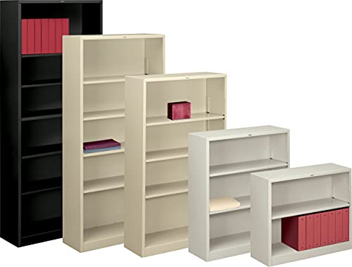 HON Brigade 6-Shelf Steel Standard Bookcase, 81.13-inch H x 34.5-inch W x 12.63-inch D, Black (S82ABCP)