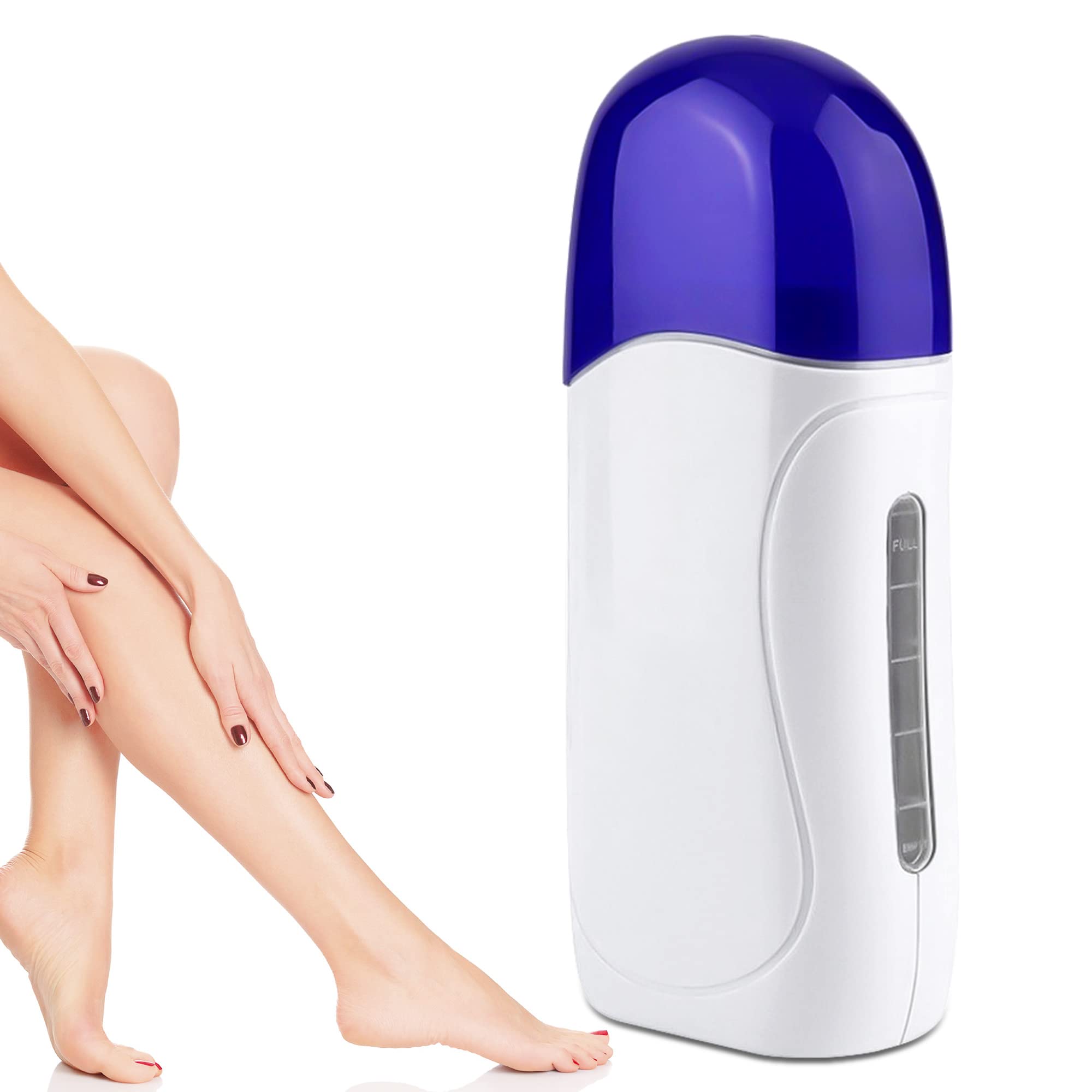 Pinkiou Wax Warmer Hair Removal Skin Care Wax Up Waxing Heater with Cartridge Honey Wax Strip at Home Wax Kit for Arm Leg Bikini (just Roller)