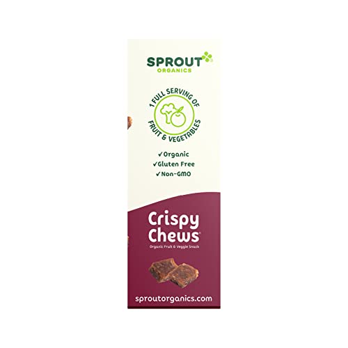 Sprout Organic Toddler Snacks, Crispy Chews, Red Berry & Beet, 3.15 oz - Pack of 10