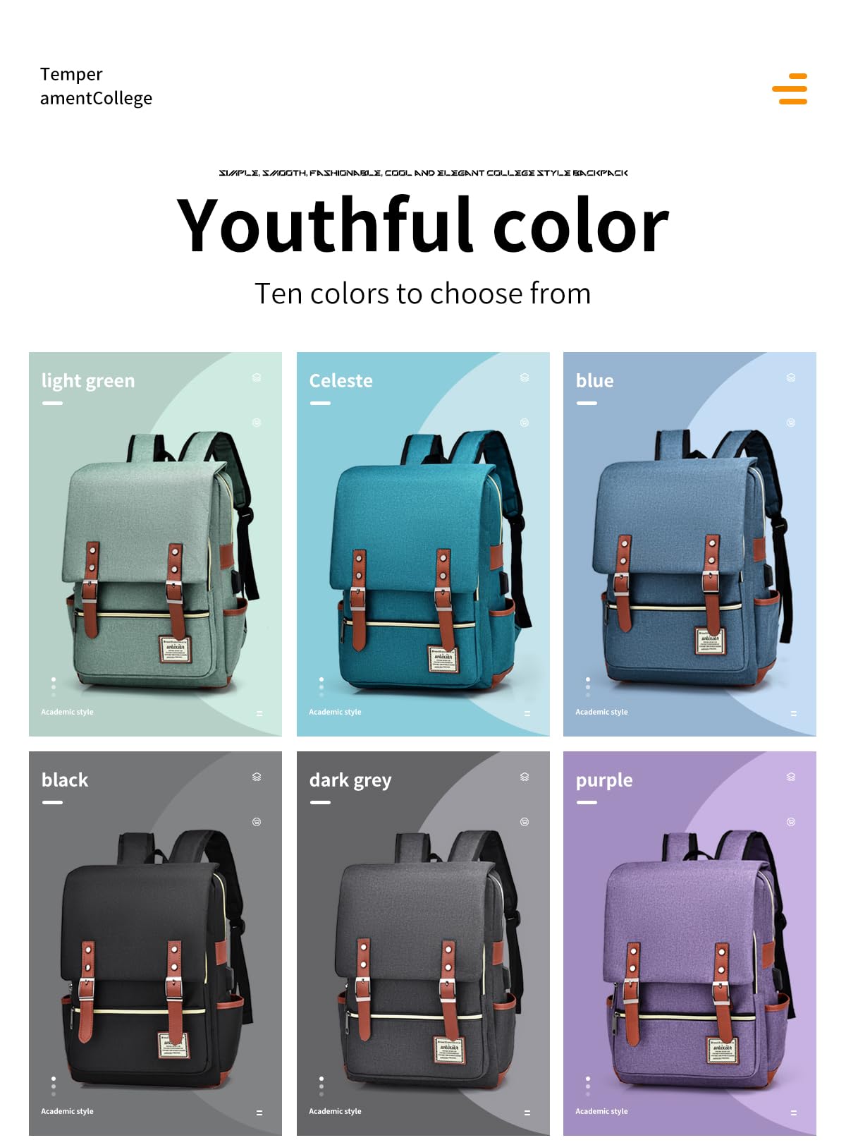 BBJMTCJTZ Weixier Unisex Casual Canvas Packpack Outdoor Travel Bags 15inch Laptop Backpack (light green)