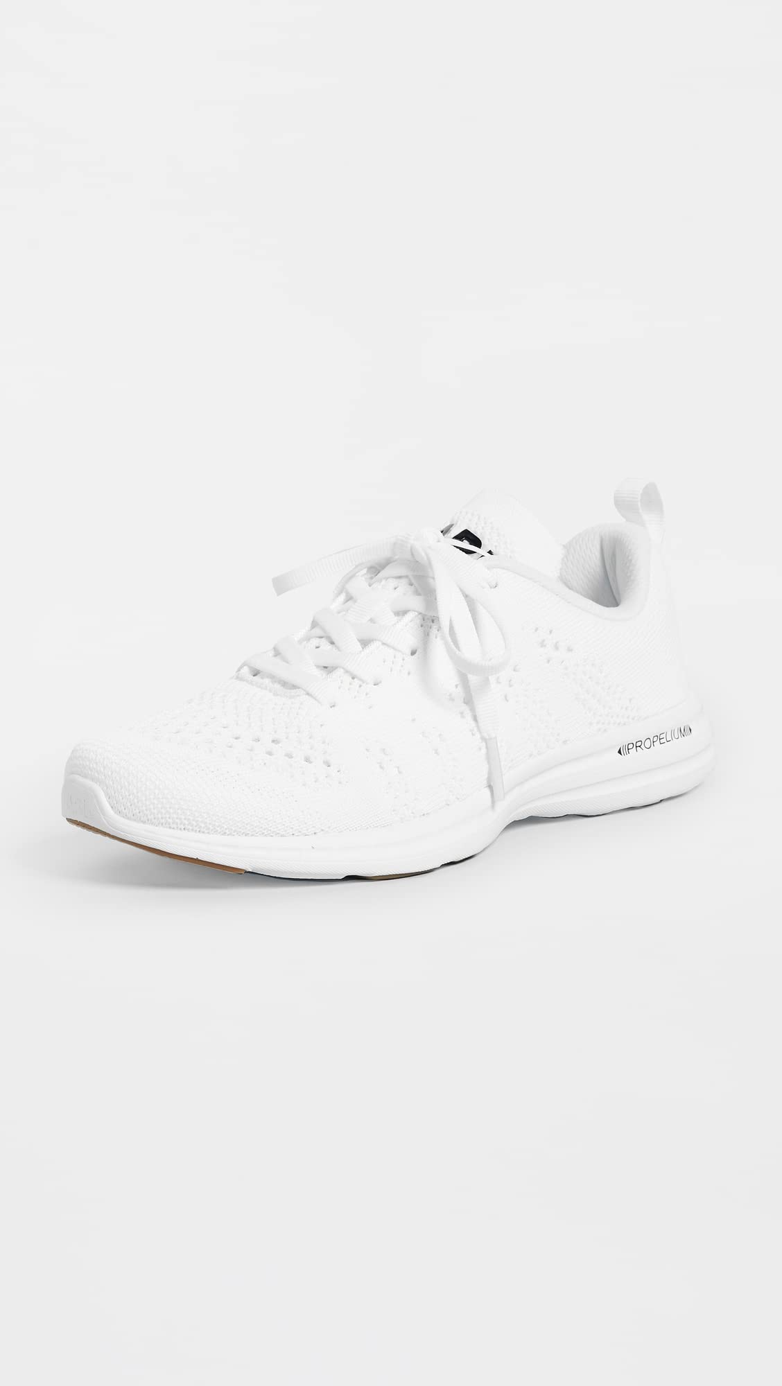 Athletic Propulsion Labs (APL) Women's Techloom Pro Sneaker, White/Black/Gum, 8.5