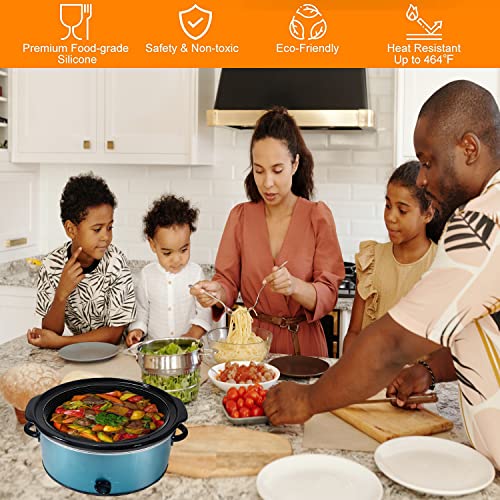 Salalina Slow Cooker Liners fit Crockpot 7-8 Quart Oval Slow Cooker β Reusable & Leakproof Dishwasher β Safe Cooking Liner β silicone crockpot liner for 7 Quart Crock Pot