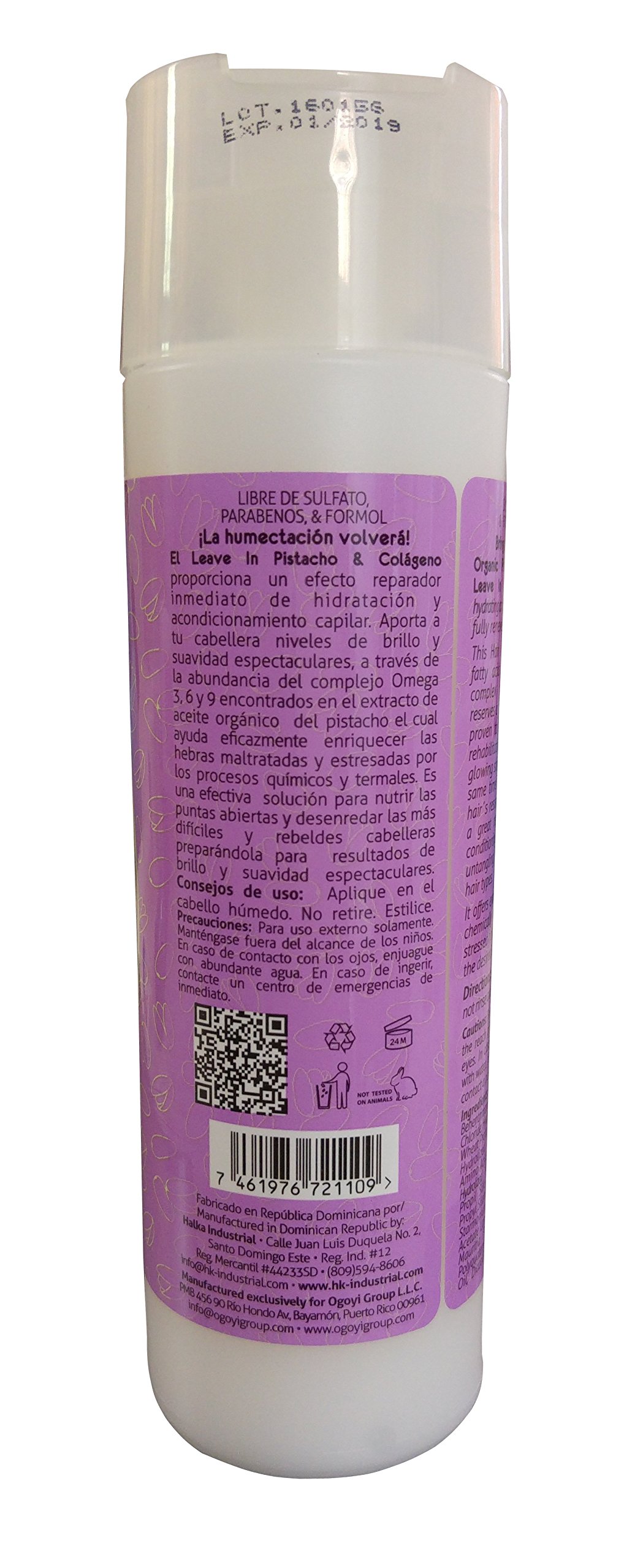 Pistachio & Collagen Moisturizing Leave in Conditioner, 9 Oz./ 240 ML
