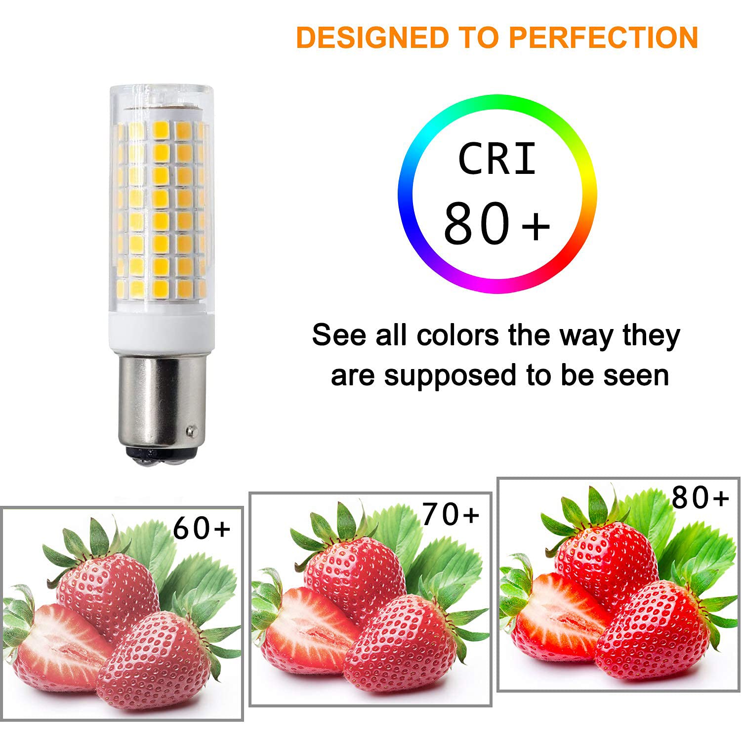Ba15d LED Light Bulbs Dimmable Double Contact Bayonet Base, AC120V 7W Ba15d LED Bulb 75W JD Type T3/T4 Halogen Bulbs Equivalent Warm White 3000K, Dimmable Sewing Machine Lamp 2 Pack