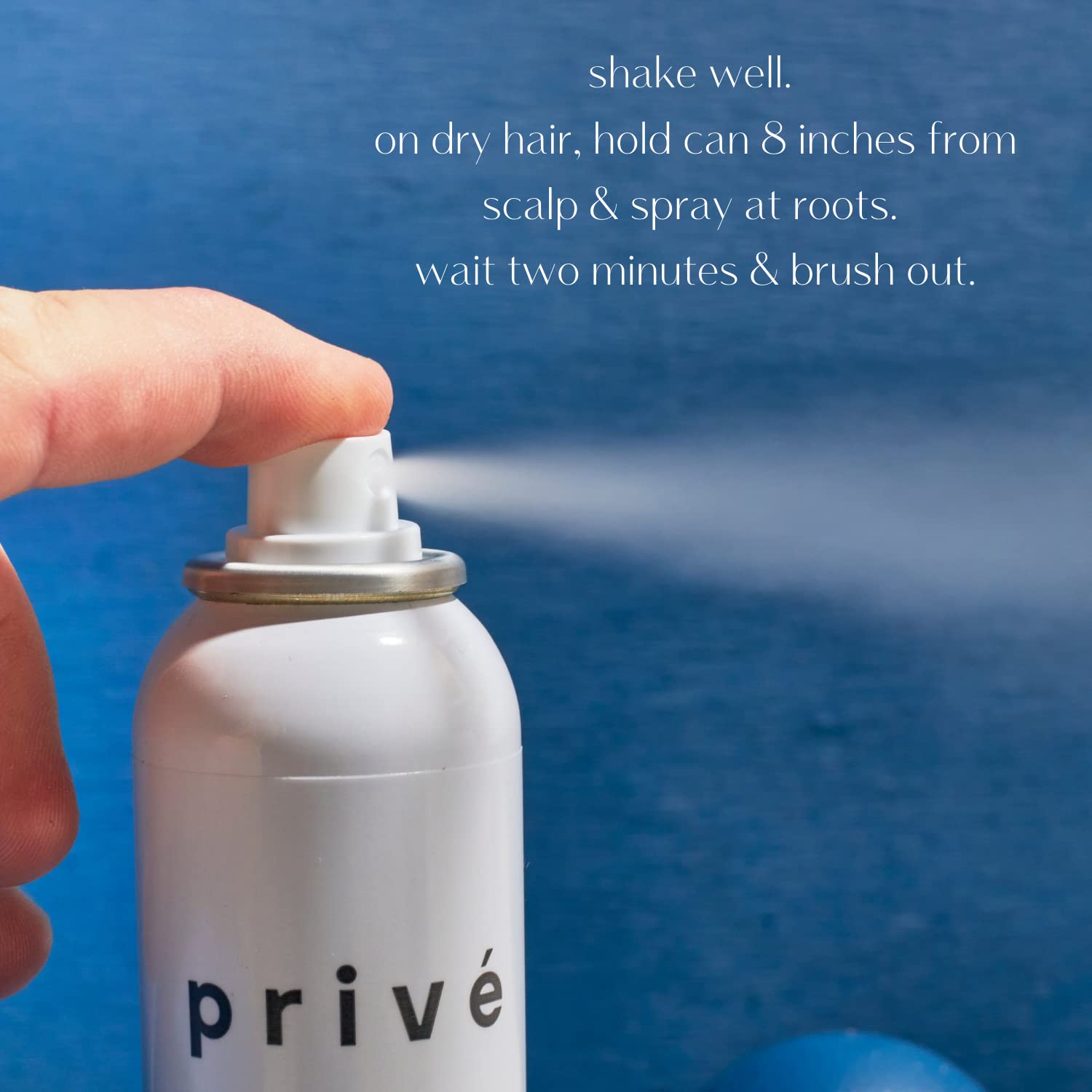 Privé Dry Shampoo Spray – Cleans Hair and Scalp, Leaving No White Residue and Imparts Incredible Volume, for All Hair Types (4.4 oz)