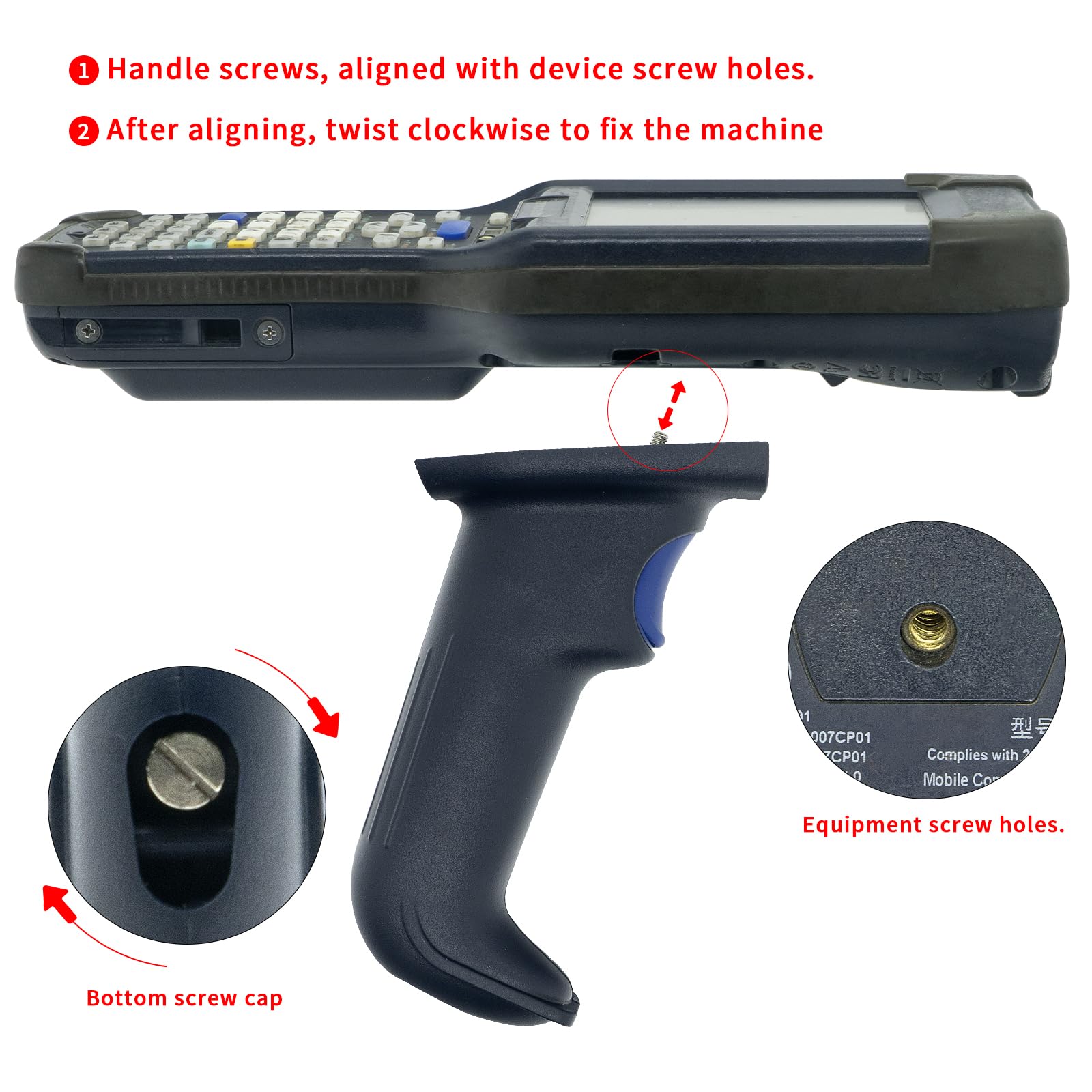 CK3 Trigger Handle with Screw for Intermec CK3 CK3R CK3X CK65 Handheld Barcode Scanner Mobile Computer,Stable Sensitive Grip (P/N:203-879-003)