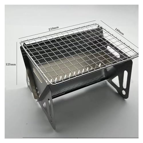 BBQ Grill Portable Folding BBQ Grill Heating Stoves Multifunction Camping Barbecue Grill Rack Net Firewood Stove Stainless Steel BBQ Grill Picnic