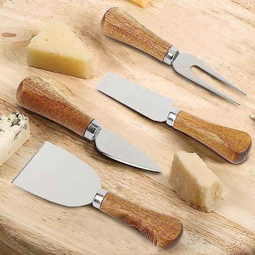 Clarmonde Premium Wooden Handle Cheese Tool Set - 6 Piece Cheese Knife Set - Cut, Spread All Your Favorite Cheeses (6-piece wooden set)