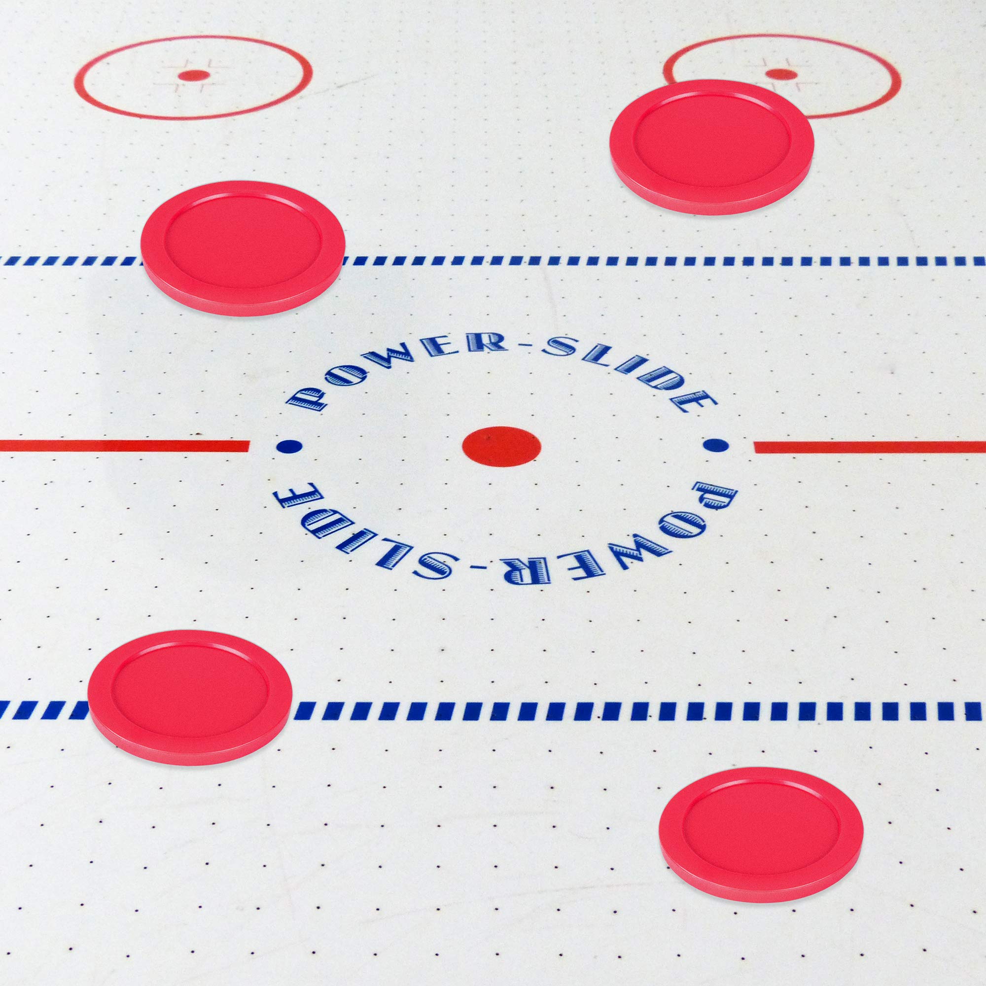 Home Air Hockey Red Replacement 2.5" Pucks for Game Tables, Equipment, Accessories (4 Pack)