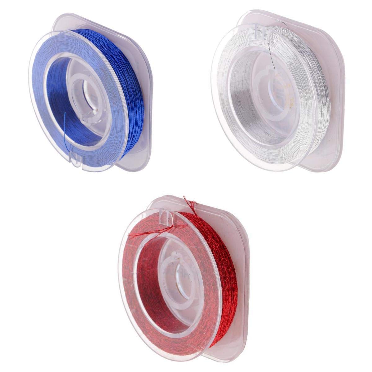 Bddalpke 3pcs Nylon Whipping Wrapping Thread Line DIY Fishing Line Thread for Fishing Rod Guides Ring