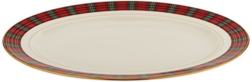 Lenox Winter Greetings Plaid Oval Platter
