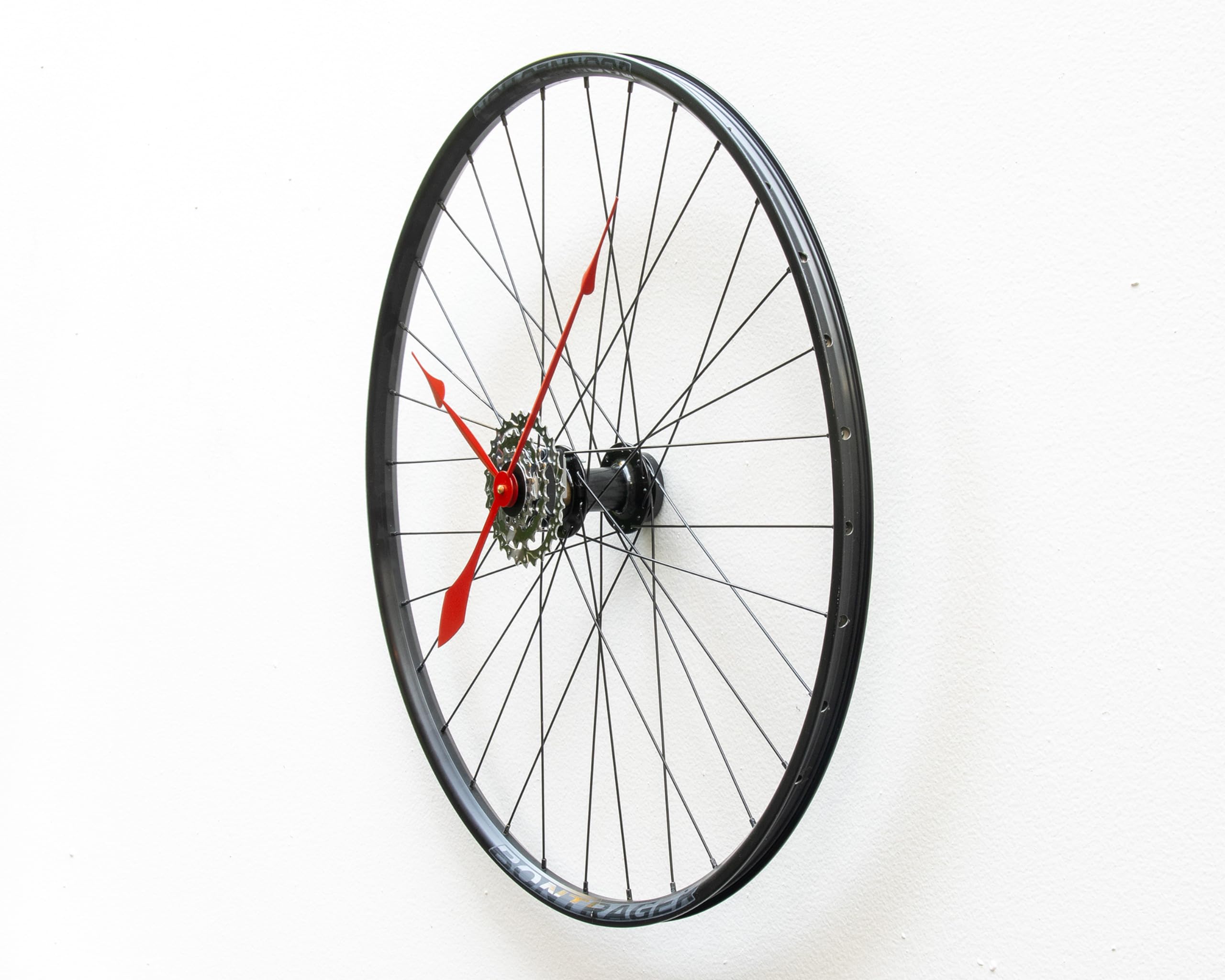 Bike Wheel Clock, Large, Wall, Cyclist, Unique, Steampunk, Decor, Bicycle, spoke, time, gear, cycle, recycle, upcycle, repurpose, reuse,
