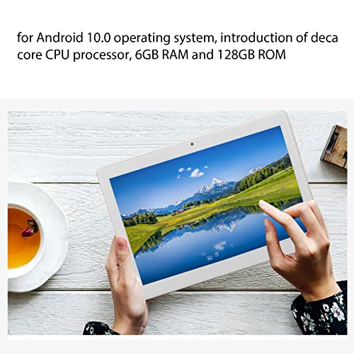 Call Tablet, Dual Camera 10 Cores CPU Rose Gold 100240V 1960x1080 IPS 6GB RAM 128GB ROM 10.1in Tablet for Reading (US Plug)