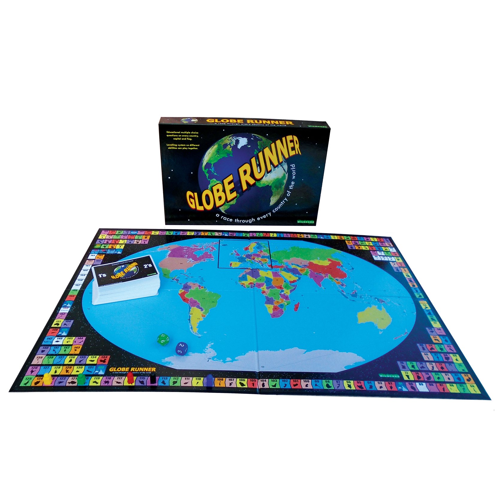 GLOBE RUNNER β Educational family board game for both kids and adults That races around The world through every country