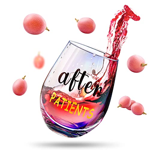 FONDBLOU Before Patients After Patients Set, 12oz Coffee Mug & 18oz Wine Glass, Gifts Idea for Nurses,Doctors,Dentists,Hygienists,Assistants,Physician,RN,Unique Birthday Graduation Nurses Day Gifts