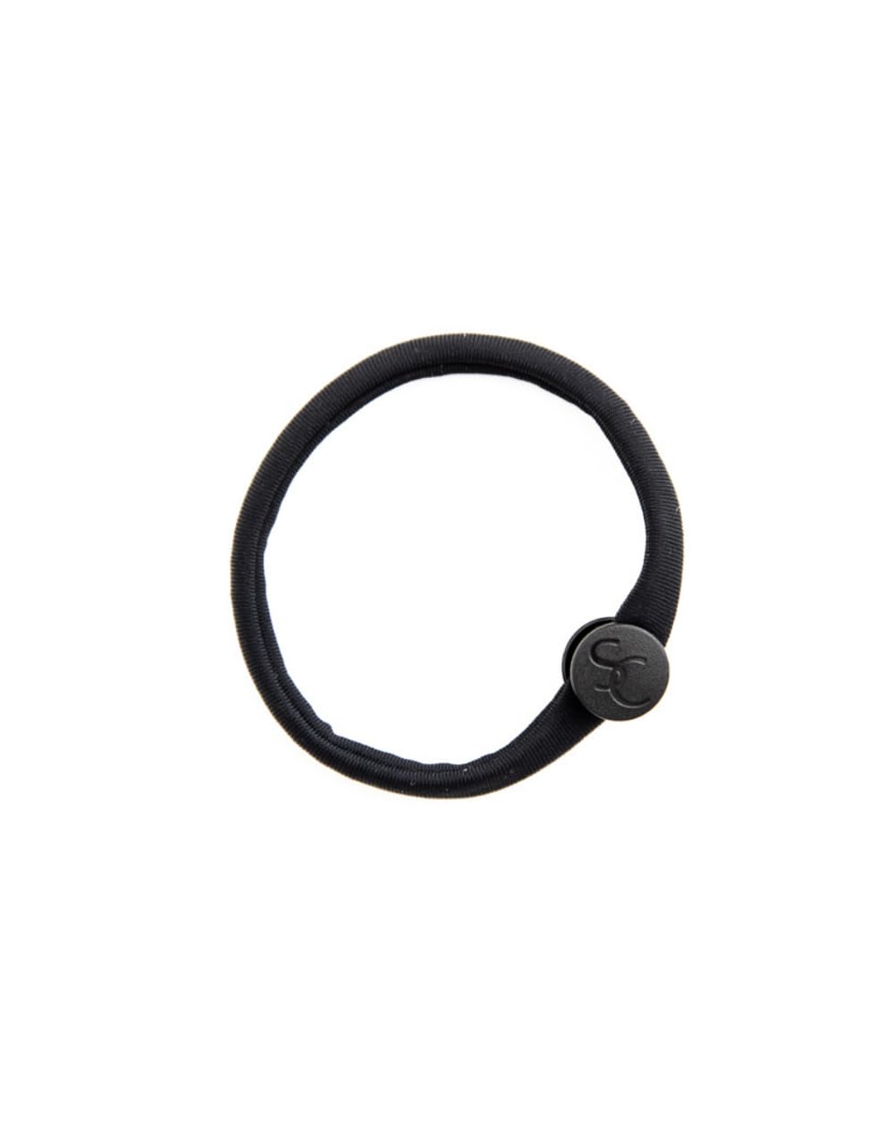 Snap Hair Ties for Thick, Natural, Curly Hair | No Slip, No Tension Pro Hair Tie | Strong Ponytail Holder (3 Pack, Black)