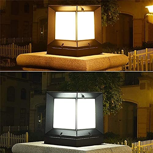 KLFJFD Solar Lights Outdoor,LED Solar Pillar Lamp Modern Simple Metal Aluminum Outdoor Post Light,Villa Park Home Garden Decoration