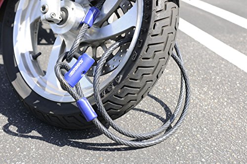BRINKS - 7 ft x 5/8" Commercial Steel Braided Loop Cable - Heavy Duty Vinyl Wrap for Corrosion Protection, Black