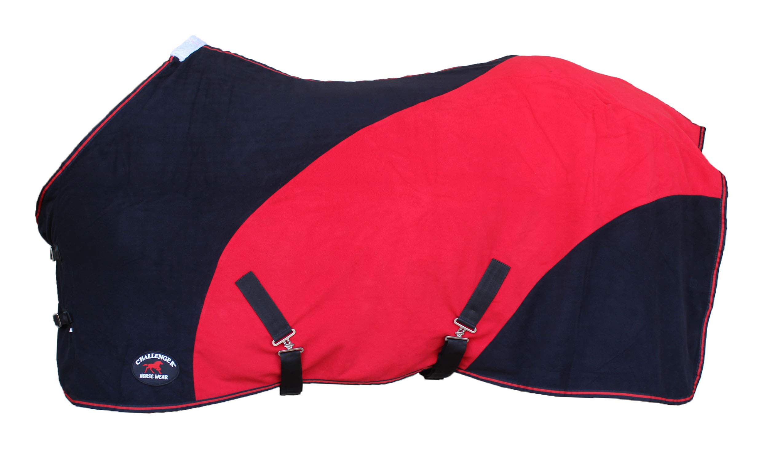 CHALLENGER 74" Horse Soft Fleece Cooler Contoured Exercise Blanket Liner Sheet Red BK 43F11