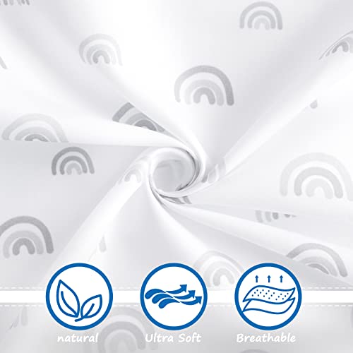 Rainbow Changing Pad Cover Diaper Changing Table Pad Covers 2 Pack 32βx17βx5.5β for Standard Baby Changing Pads Universal Microfiber Soft Cradle Sheets for Baby Boys Girls