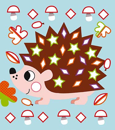Janod Crafts – No Mess No Glue Foam My First 3D Animal Sticker Mosaic Picture Kit – Creative, Imaginative, Inventive, and Developmental Play - STEAM Approach to Learning – Ages 3-8+