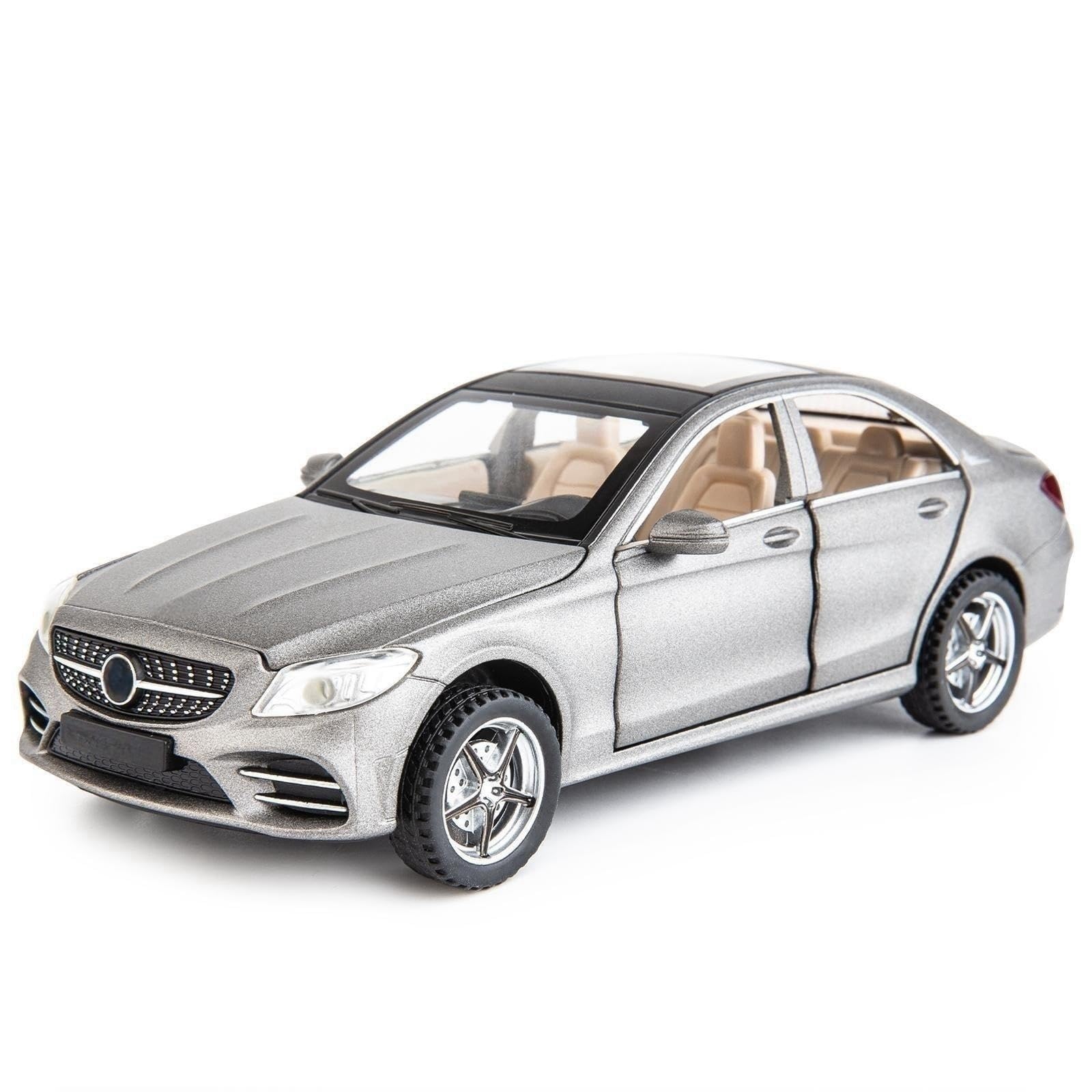 BDTCTK C260L 1:32 Model Car, Diecast Zinc Alloy Pull Back Toy Car with Sound and Light for Kids Boys Girls Red