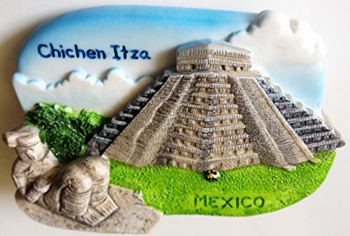Chichen Itza Pyramid MEXICO Resin 3D fridge Refrigerator Thai Magnet Hand Made Craft.