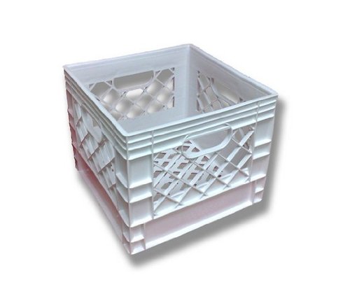 Authentic 13x13x11 4 Gallon 16 Quart Square Dairy Milk Crate (RED)