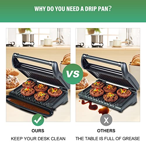 Bonnary Replacement Drip Tray Pan Grease Catcher for George Foreman 14.5",Easy to Clean Grill Grease Tray Tray for George Foreman Grill Parts