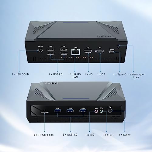 BASOARO AMD Ryzen 9 Mini PC 32GB RAM Mini PC Windows 11 Pro Ryzen 9 5900HX Small Form PC 1TB SSD HD DP Type-C Triple Display I226-V (2.5G) LAN 4K UHD TPM 2.0 Built-in Fan VESA Mount Mini Computer