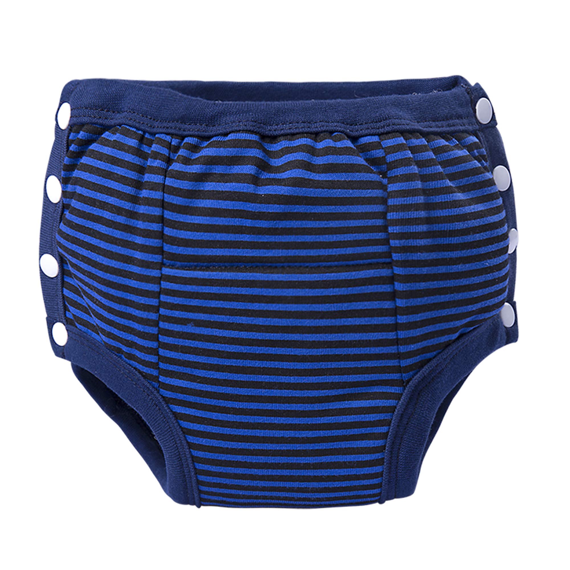 BIG ELEPHANT Toddler Side Button Training Underpants - Snaps on Potty Trained Pants for Boys and Girls 6 Pack, 2T