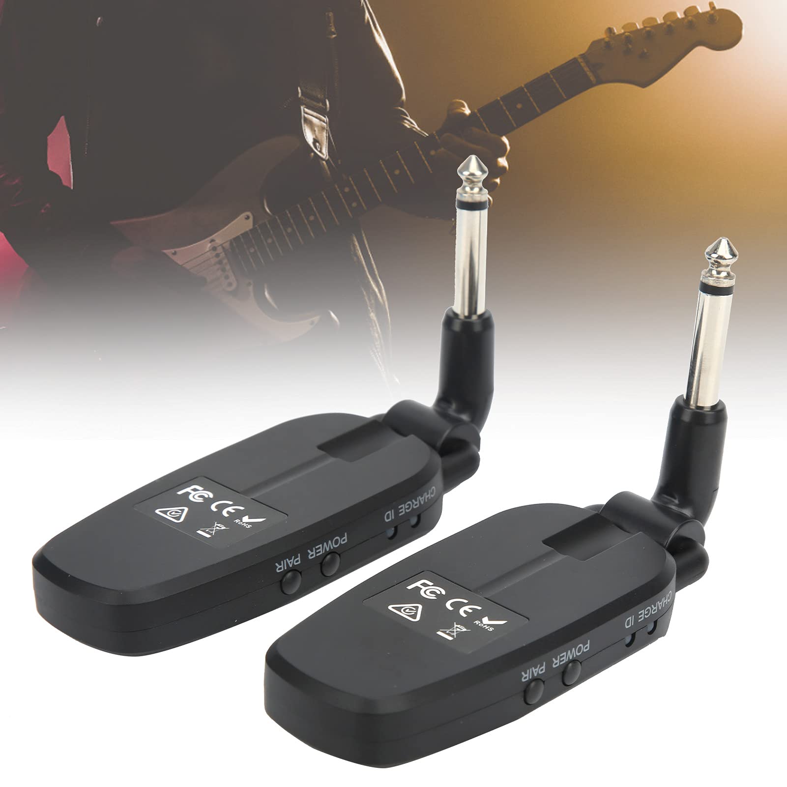 Guitar System Rechargeable Guitar Transmitter Receiver Audio System 48K 24bit 20Hz-20KHz Electronic Bass Pickup Amplifier Accessories
