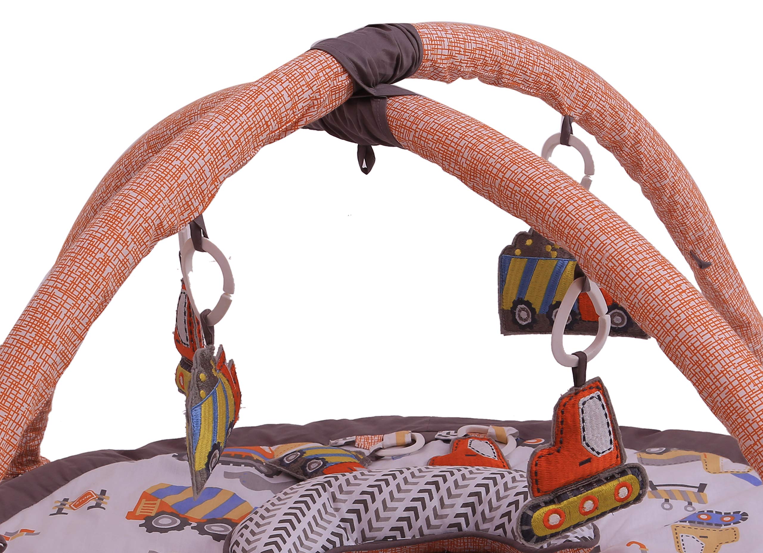 Bacati Construction Multicolor Boys Activity Gym with Mat